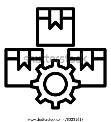 Production Planning Inventory Control Line Icon Stock Vector (Royalty ...