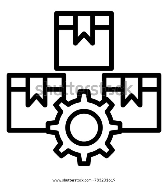 Production Planning Inventory Control Line Icon Stock Vector (Royalty ...