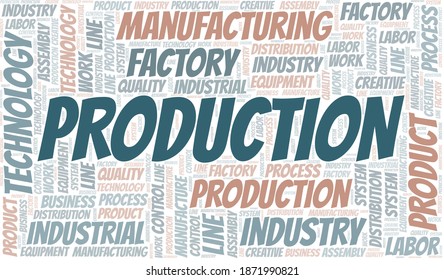 Production Word Cloud Create Text Only Stock Vector (Royalty Free ...