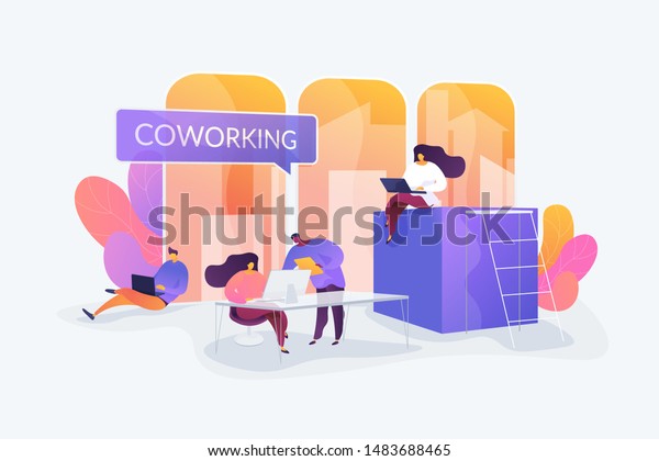 Productive Cooperation Work Organization Freelance Outsource Stock ...