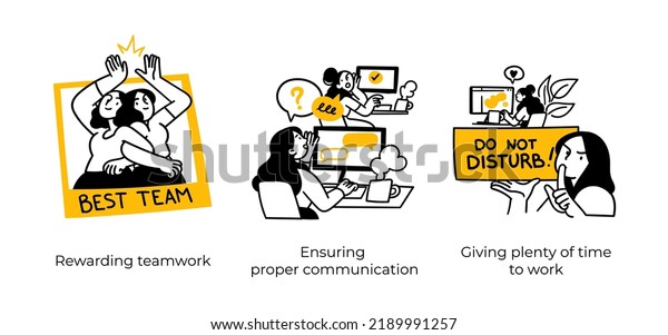 Productive Workflow Organization Abstract Business Concept Stock Vector ...