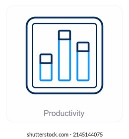 Productivity Bar Graph Icon Concept Stock Vector (Royalty Free ...