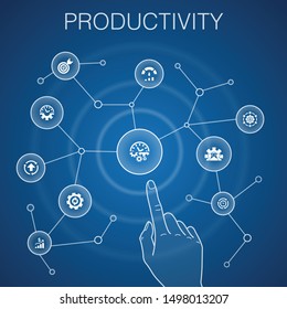 Project Management Concept Blue Backgroundproject Presentation ...