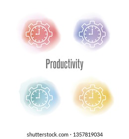Smart Watch Functions Thin Line Icons Stock Vector (Royalty Free) 413138644