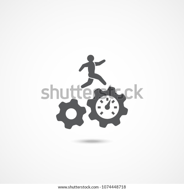 Productivity Icon On White Background Stock Vector (Royalty Free ...