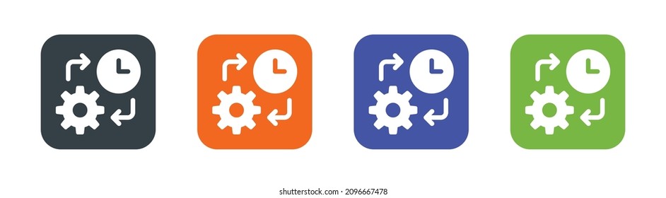 Productivity Icon Set Time Management Symbol Stock Vector (Royalty Free ...