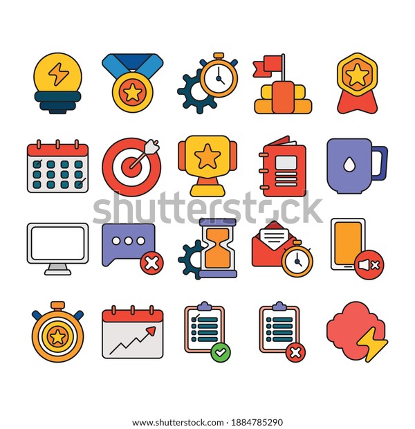 Productivity Icon This Icon Consists 20 Stock Vector (Royalty Free ...