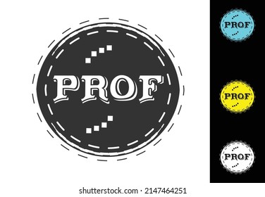 Prof Letter New Logo Icon Design Stock Vector (Royalty Free) 2147464251 ...
