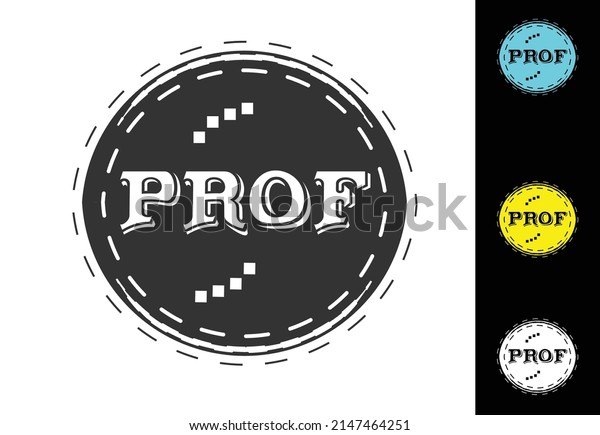 Prof Letter New Logo Icon Design: เวกเตอร์สต็อก (ปลอดค่าลิขสิทธิ์ ...
