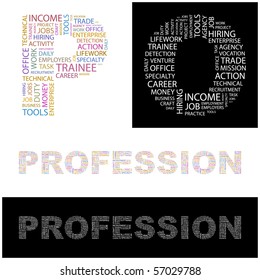 Movement Word Collage Illustration Different Association Stock Vector ...