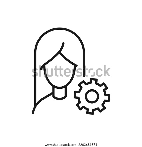 Profession Occupation Hobby Woman Outline Sign Stock Vector (Royalty ... Profession Occupation Hobby Woman Outline Sign Stock Vector (Royalty ...