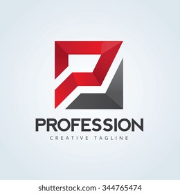 Profession P Letter Logo Template Stock Vector (Royalty Free) 344765474 ...