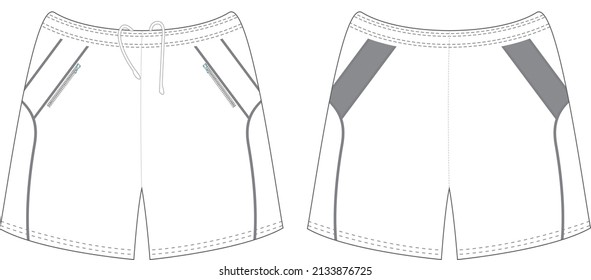 Sportswear Soccer Short Sketch Illustration Vector Stock Vector ...