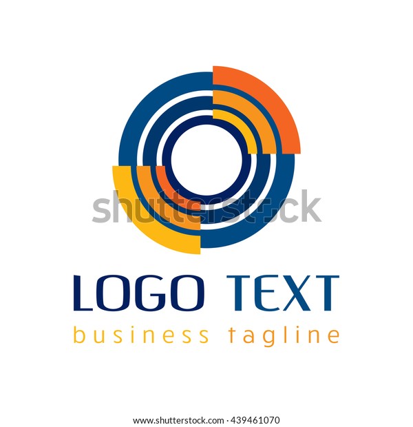 Professional Abstract Blue Orange Logo Design Stock Vector (Royalty ...