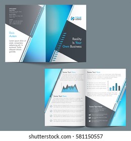 Professional Brochure Template Design Statistical Elements Stock Vector ...