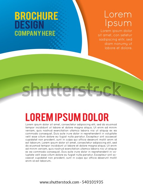 Professional Business Design Layout Template Corporate Stock Vector ...