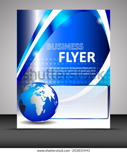 Professional Business Flyer Template Globe Cover Stock Vector (Royalty ...