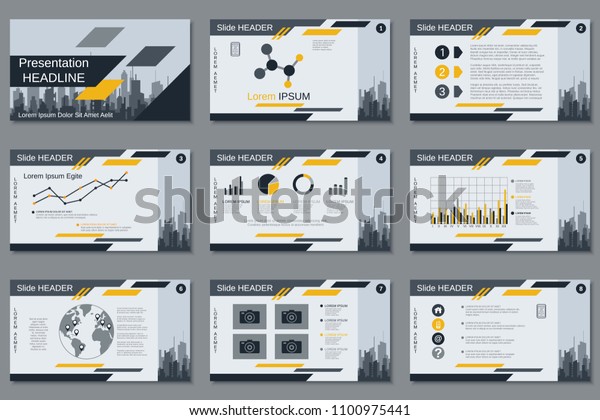 Professional Business Presentation Slide Show Infographic Stock Vector ...