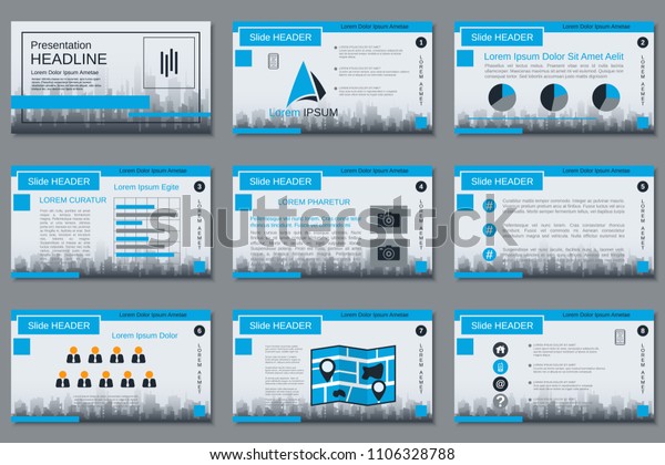 Professional Business Presentation Slide Show Infographic Stock Vector ...