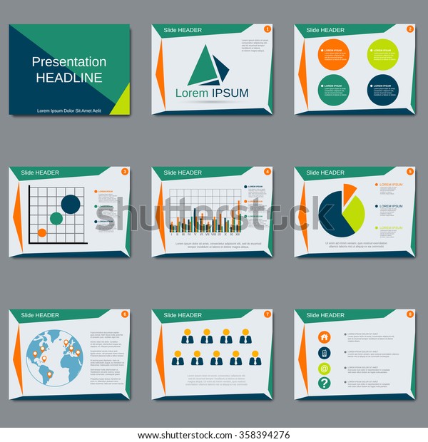 Professional Business Presentation Slide Show Brochure: เวกเตอร์สต็อก ...