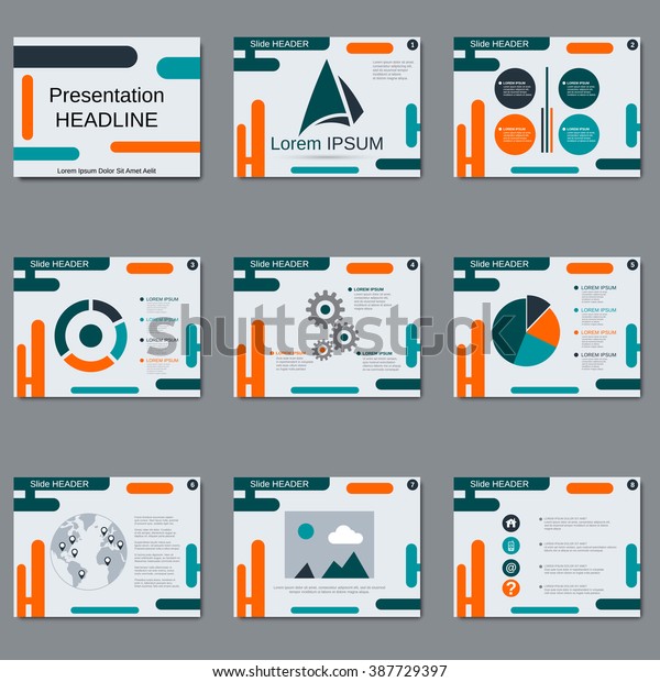 Professional Business Presentation Slide Show Brochure Stock Vector ...