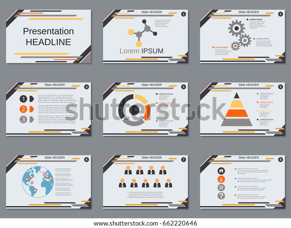 Professional Business Presentation Slide Show Vector Stock Vector ...