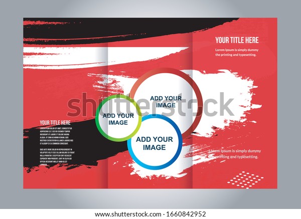 Professional Business Three Fold Flyer Template Stock Vector (Royalty ...