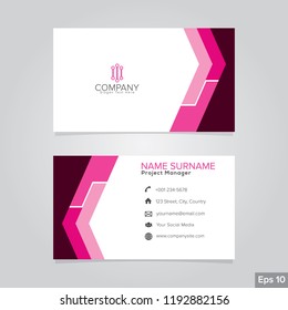 Professional Card Name Design Background Templates Stock Vector ...