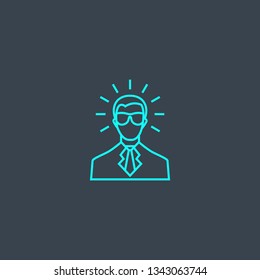 Professional Concept Blue Line Icon Simple Stock Vector (Royalty Free ...