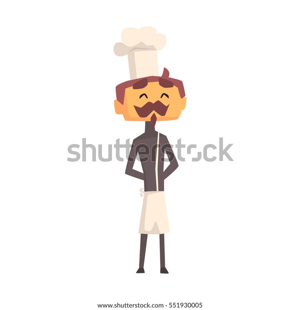 Professional Cook Moustache Classic Double Breasted: เวกเตอร์สต็อก ...