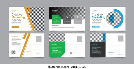 Professional Corporate Postcard Design Vector Template Stock Vector ...