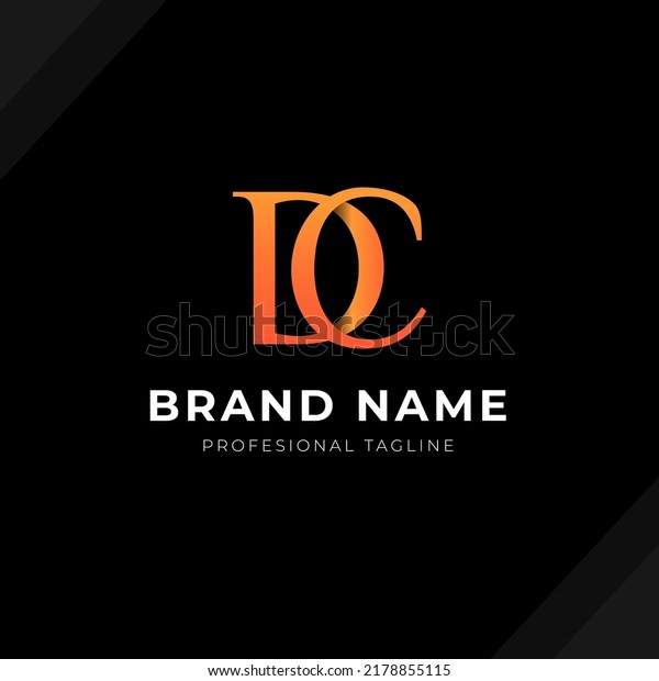Professional D C Letter Logo Design Stock Vector (Royalty Free ...