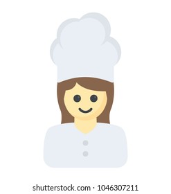 Professional Female Chef Chef Hat Stock Vector (Royalty Free ...