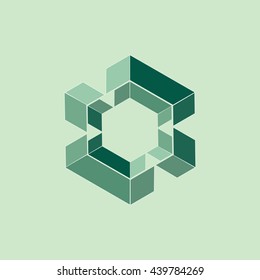 Professional Green Cube Logo Design Stock Vector (Royalty Free ...