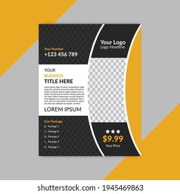 Professional Leaflet Flyer Letter Size Template Stock Vector (Royalty ...