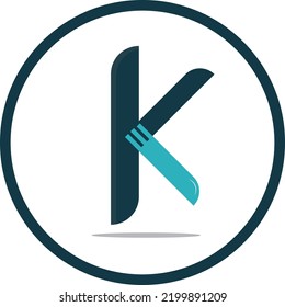 Professional Letter K Logo Design On Stock Vector (Royalty Free ...