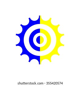 Professional Logo Design Blue Yellow Color Stock Vector (Royalty Free ...