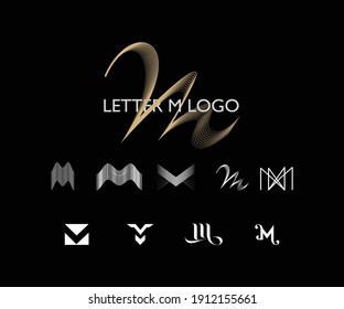 Professional Logos Letter M Stock Vector (Royalty Free) 1912155661 ...