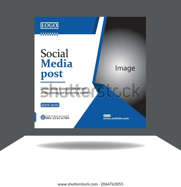 Professional Media Post Design Template Stock Vector (Royalty Free ...