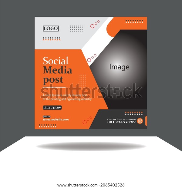 Professional Media Post Design Template Stock Vector (Royalty Free ...