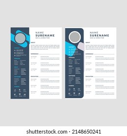 Professional Modern Resume Cv Template Layout Stock Vector (Royalty ...
