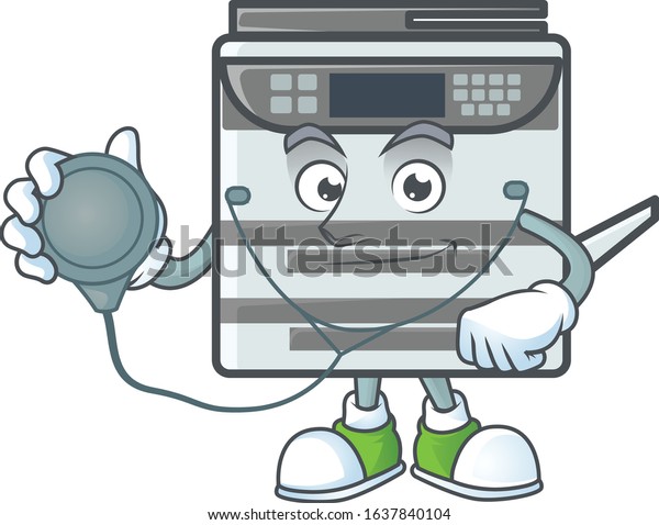 Professional Office Copier Mascot Icon Design Stock Vector (Royalty ...