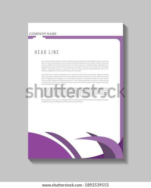 Professional Purple Letterhead Design Vector File: เวกเตอร์สต็อก (ปลอด ...