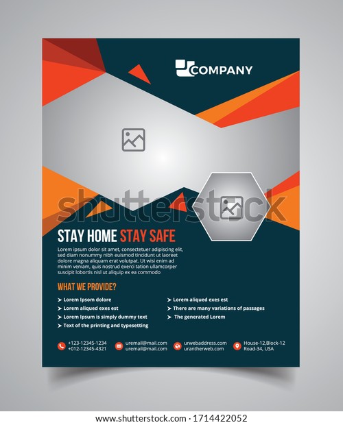 Vektor Stok Professional Quality Flyer Template Design (Tanpa Royalti ...