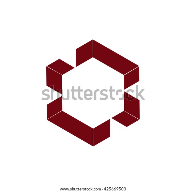 Professional Red Cube Logo Design Illustration Stock Vector (Royalty ...