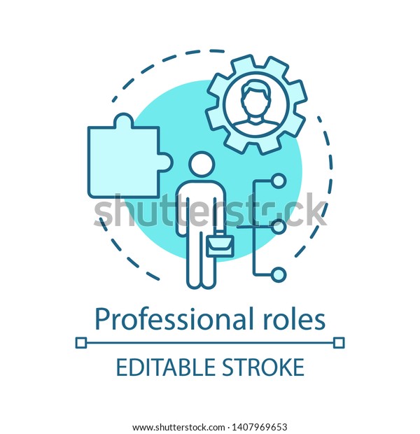 Professional Roles Turquoise Concept Iconfunctions Responsibilities ...