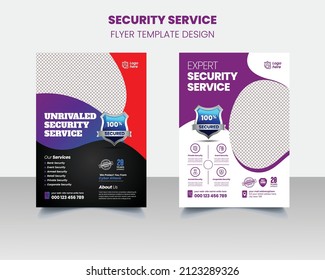Professional Security Guard Service Flyer Poster Stock Vector (Royalty ...