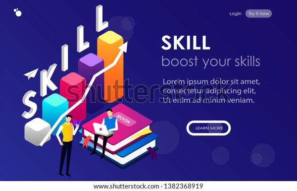 Professional Skills Concept Boost Your Skill Stock Vector (Royalty Free ...