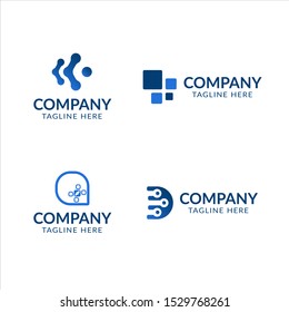Professional Technology Logo Set Business Stock Vector (Royalty Free ...