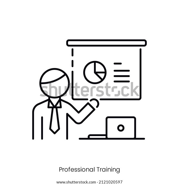 Professional Training Icon Outline Style Icon Stock Vector (Royalty ...